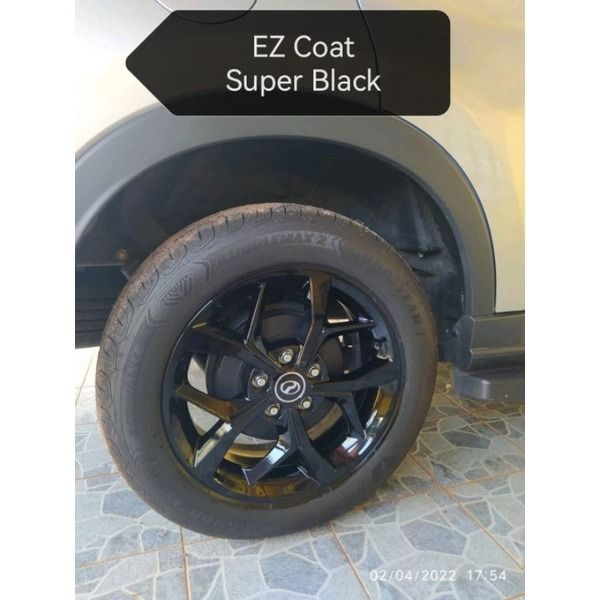 EZ Coat Super Black DIY COLOR Car Rim Chrome Part, Sports Equipment ...