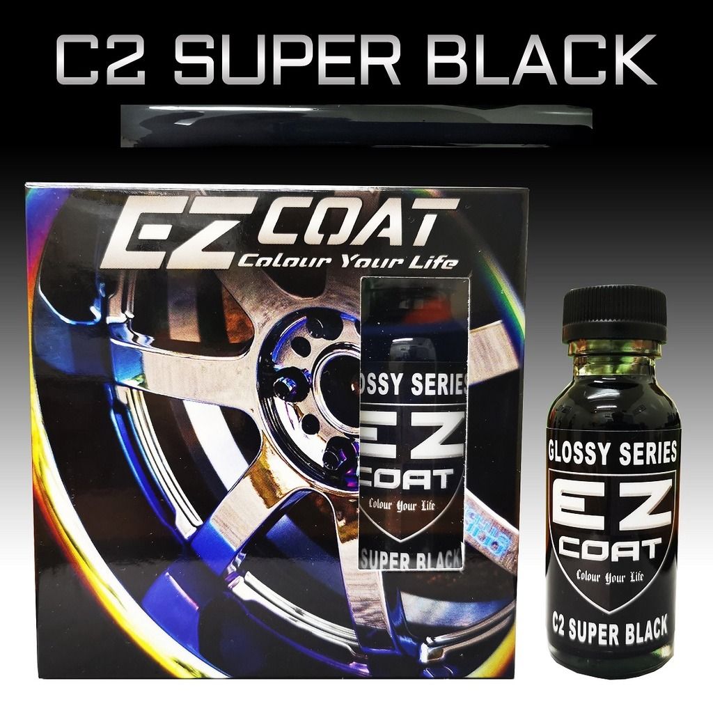 EZ Coat Super Black DIY COLOR Car Rim Chrome Part, Sports Equipment ...