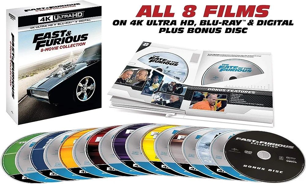 Fast and Furious 8 Movie Collection 4K UHD [4K Ultra HD + Blu-ray ...