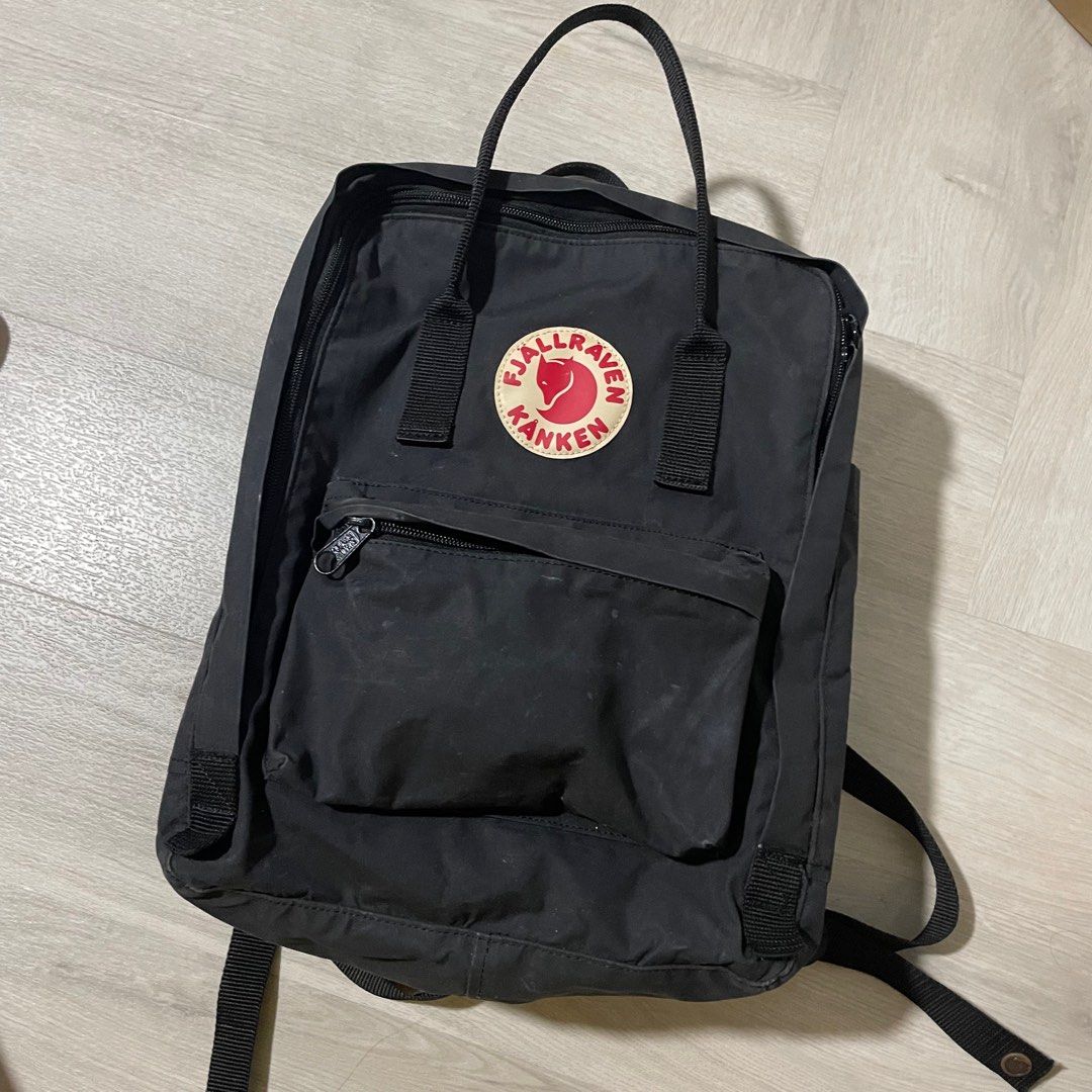 Fjallraven Kanken Backpack Black, Women's Fashion, Bags & Wallets ...
