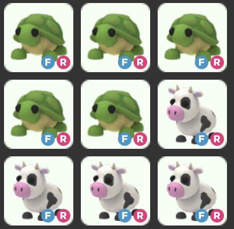 FR Turtle Cow Roblox Adopt Me, Video Gaming, Gaming Accessories, In ...