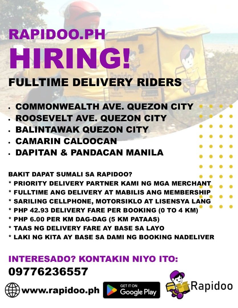 Fulltime Delivery Rider, Jobs & Opportunities, Transport & Delivery on ...