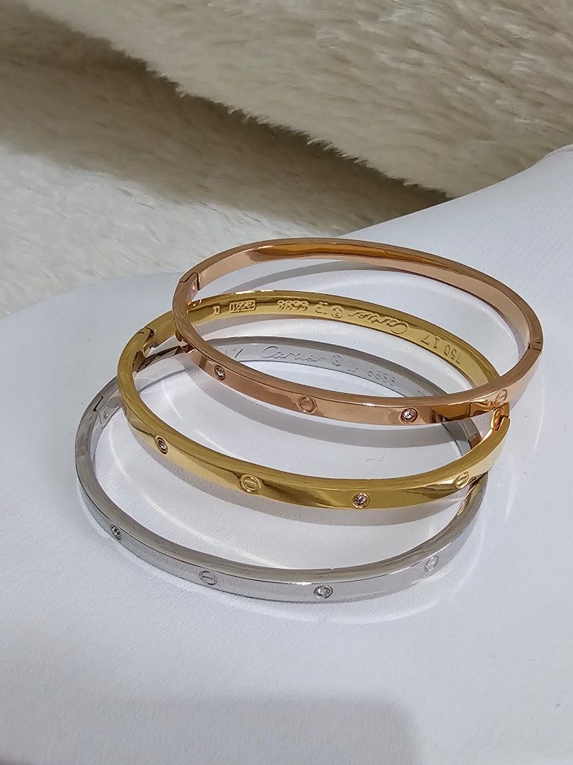 GELANG TITANIUM STAINLESS STEEL ADA 3 WARNA. HARGA SATUAN / PER PCS ...