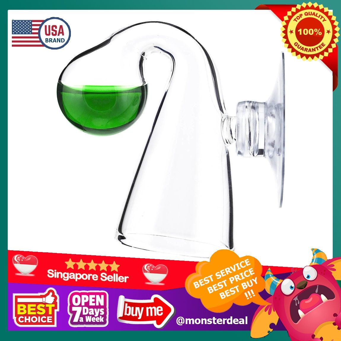 Glass CO2 Drop Checker – CO2 Monitor Kit for Aquarium Tank – Functional ...