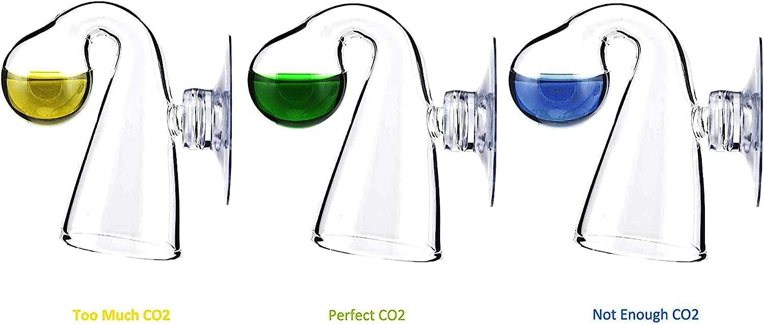 Glass CO2 Drop Checker – CO2 Monitor Kit for Aquarium Tank – Functional ...