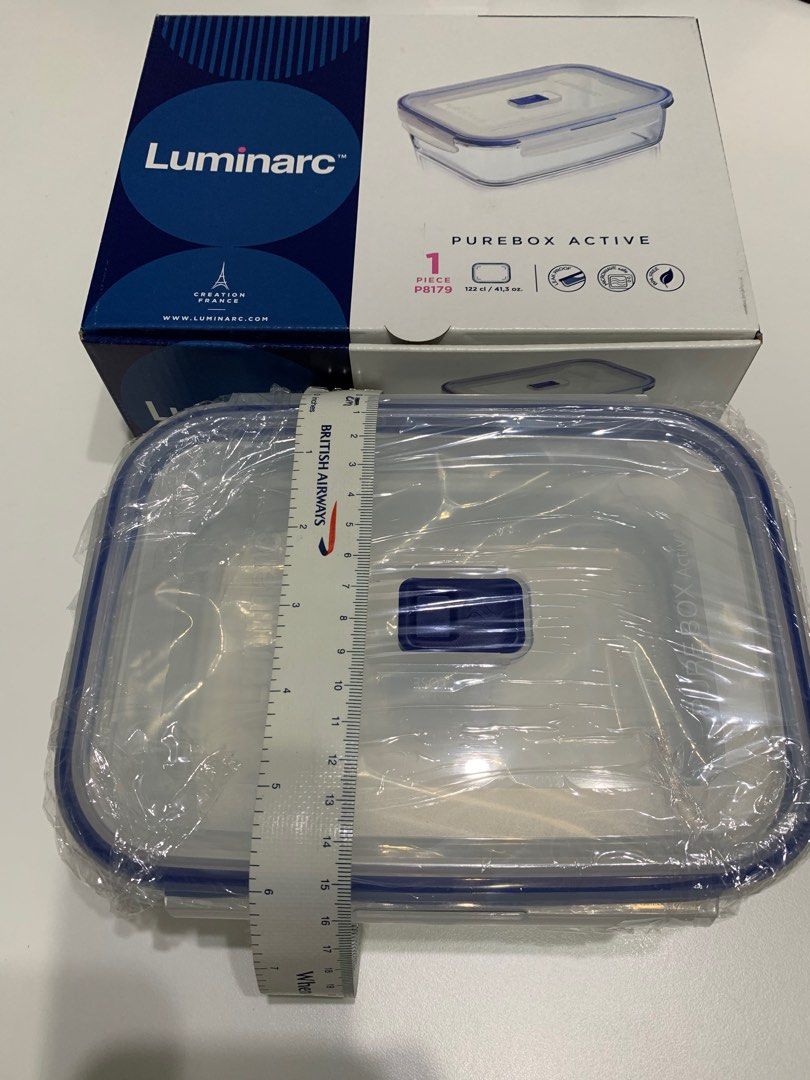 Luminarc (Large) Purebox Active & Stabil (Small) Glass Storage ...