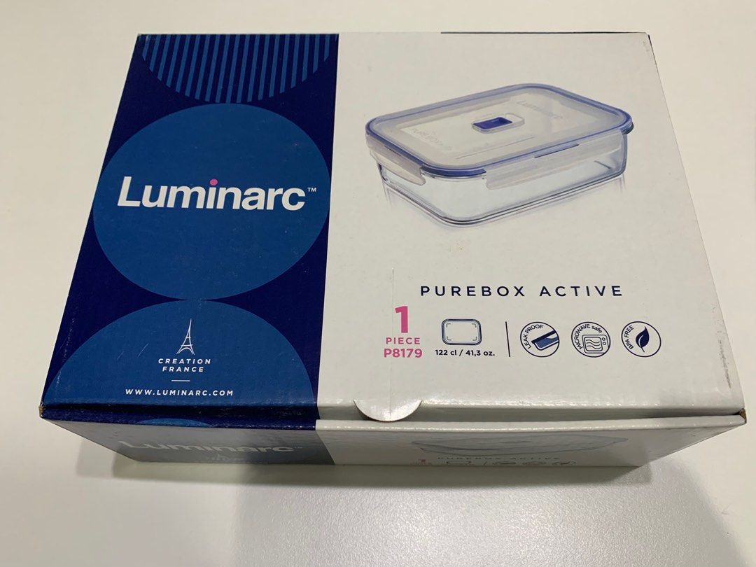 Luminarc (Large) Purebox Active & Stabil (Small) Glass Storage ...