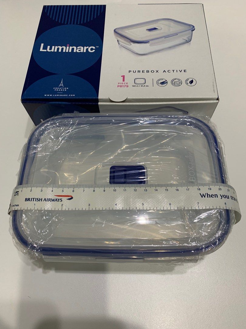 Luminarc (Large) Purebox Active & Stabil (Small) Glass Storage ...