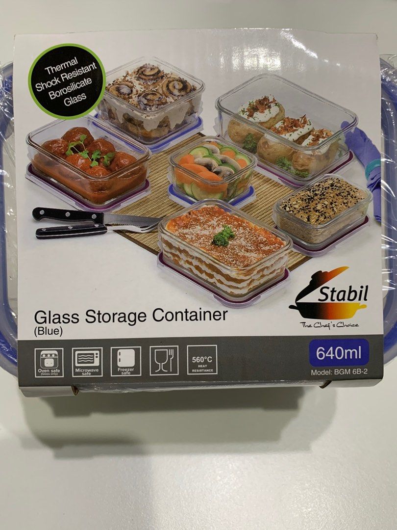 Luminarc (Large) Purebox Active & Stabil (Small) Glass Storage ...