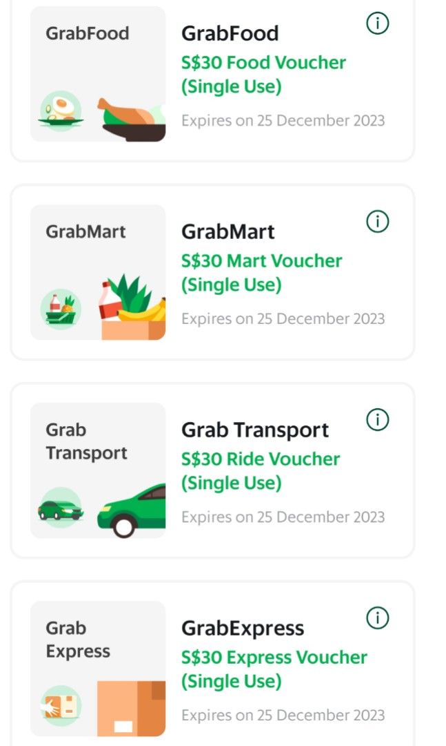Grab Gifts Code, Tickets & Vouchers, Vouchers on Carousell