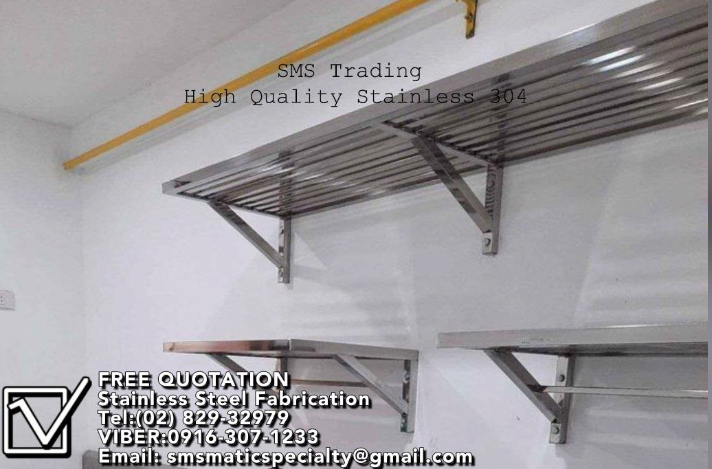 Hanging shelves Stainless Steel, Furniture & Home Living, Furniture ...