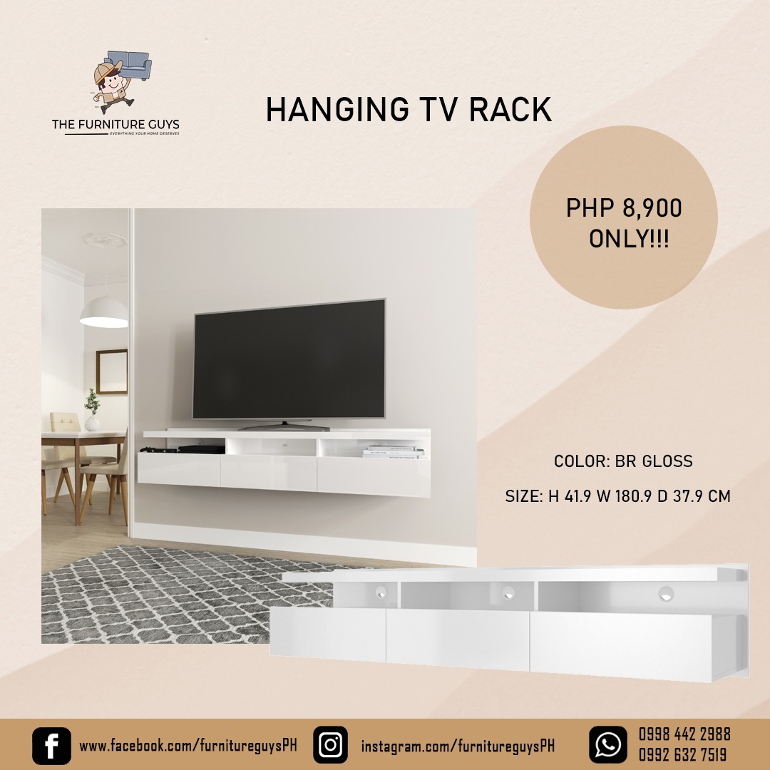 HANGING TV CONSOLE/TV RACK, Furniture & Home Living, Furniture, TV ...