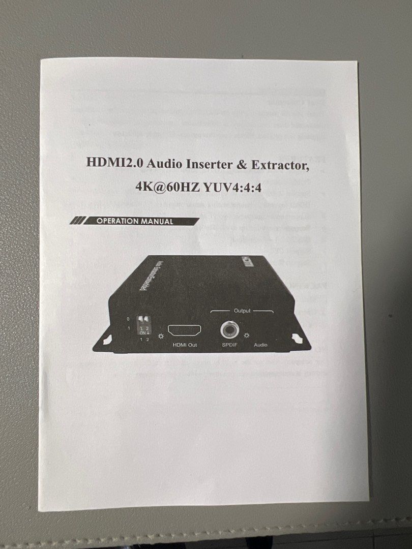 HDMI Audio Inserter & Extractor, Audio, Other Audio Equipment on Carousell