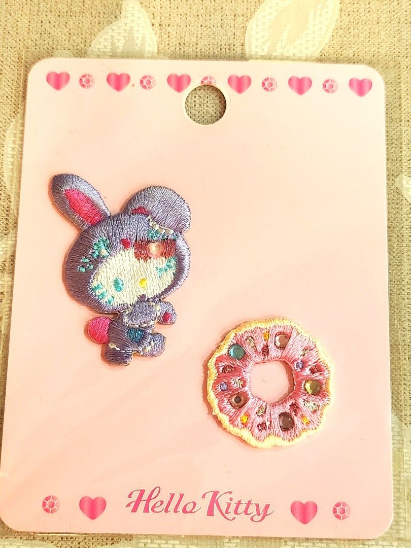 Hello Kitty Rabbit Candy Iron Patches x 3, Hobbies & Toys, Stationery ...