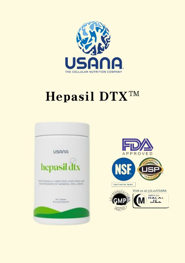 USANA Hepasil DTX, Health & Nutrition, Health Supplements, Vitamins ...