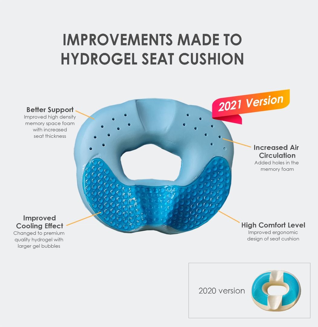 [HH] Oh Bummer! Hydrogel MALE Seat Cushions -Orthopedic Gel & Memory ...