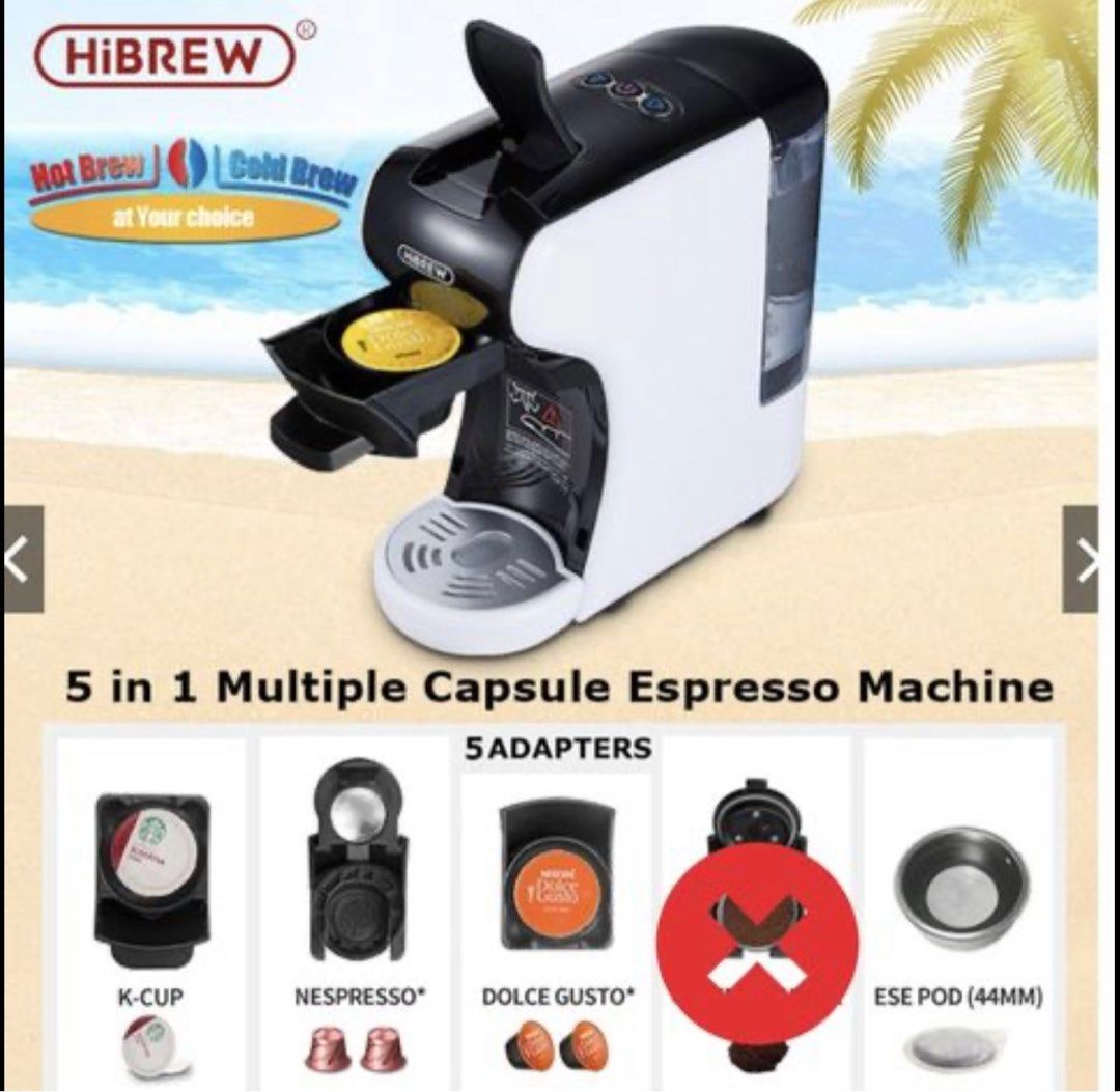 HiBREW 5 In 1 Capsule Coffee Machine Hot/Cold Coffee Maker Machine on Carousell