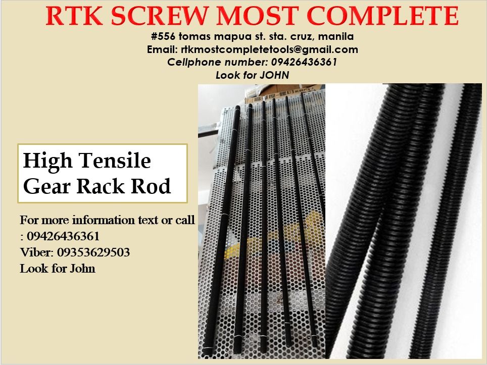 High Tensile Gear Rack Rod 12x1m on Carousell