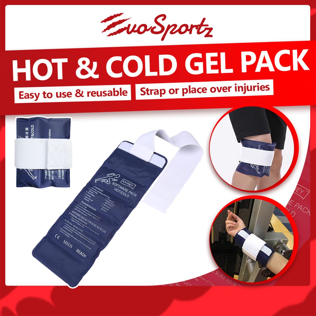 Hot & Cold Gel Pack | Large Velcro Strap Ice Cooling Pack | Sports ...
