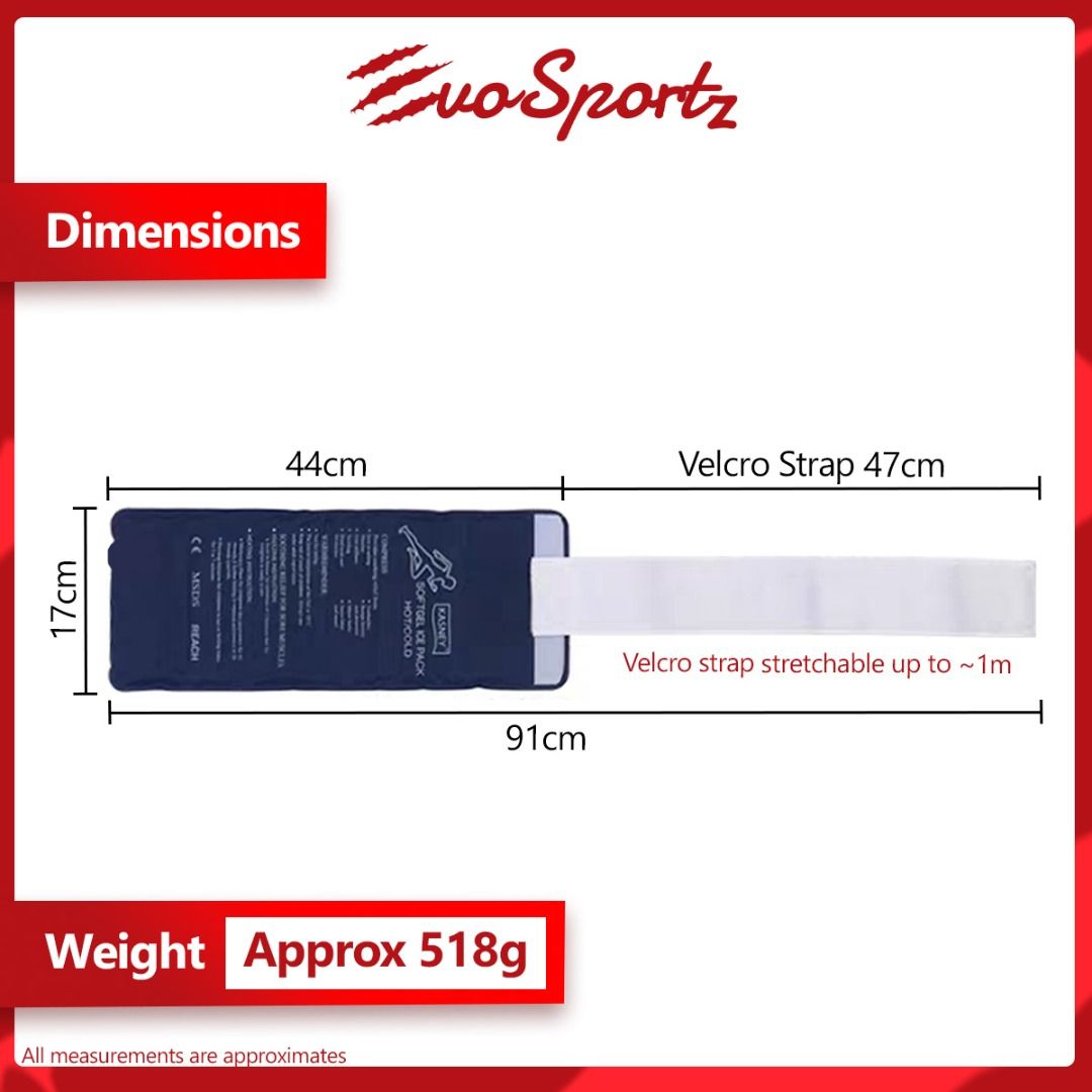 Hot & Cold Gel Pack | Large Velcro Strap Ice Cooling Pack | Sports ...