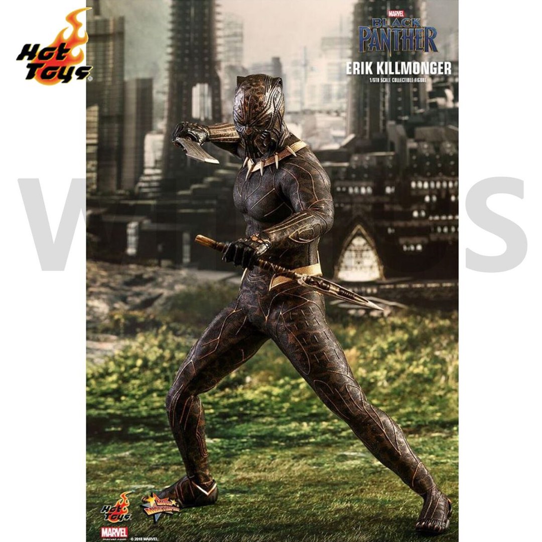 Hot Toys MMS471 Black Panther Erik Killmonger Collectible Figure ...
