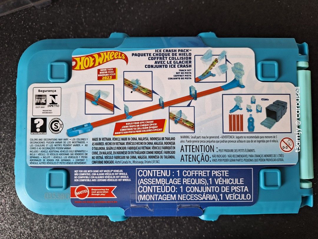 Hot Wheels Track Builder Ice Crash Pack, Hobbies & Toys, Toys & Games ...