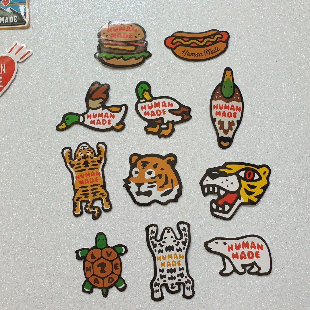 Human Made Humanmade Laptop Luggage Sticker burger hamburger tiger ...