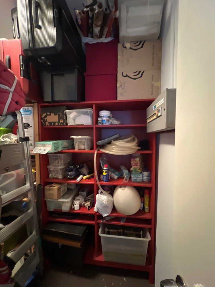 IKEA Big Red Shelving Unit w Adjustable Shelves, Furniture & Home ...