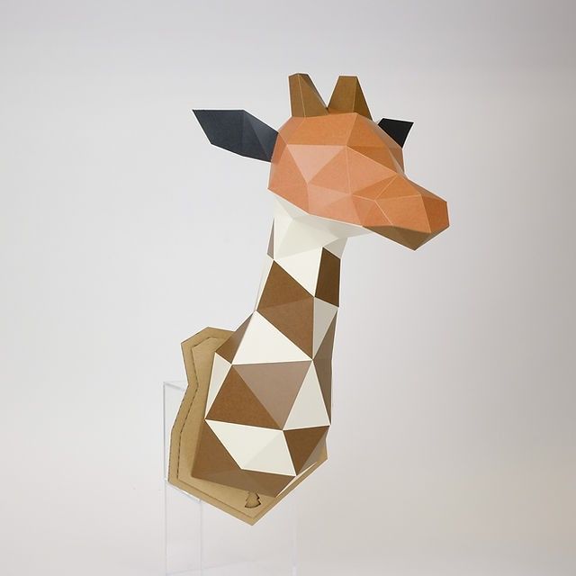 Japanese 3D paper craft kit - giraffe, Babies & Kids, Baby Nursery ...