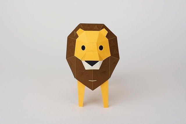 Japanese 3D paper craft kit - lion, Hobbies & Toys, Stationary & Craft ...