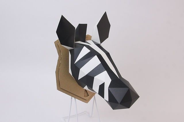 Japanese 3D paper craft kit - zebra, Hobbies & Toys, Stationary & Craft ...