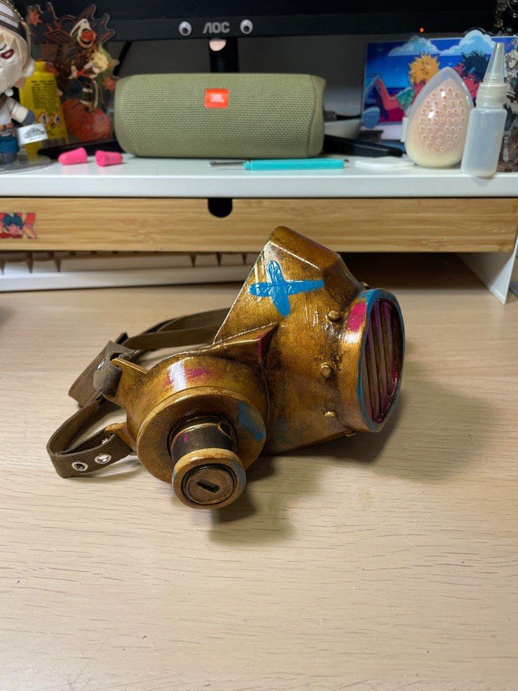 Jinx arcane league of legends cosplay gas mask prop, Hobbies & Toys ...