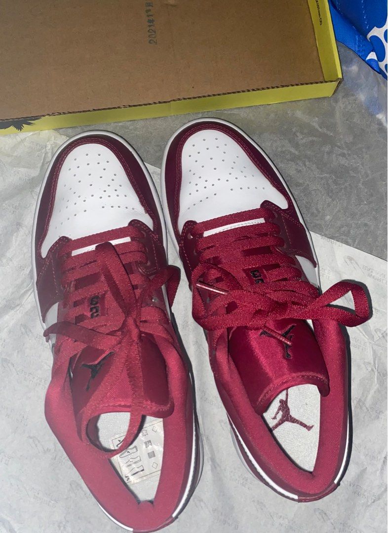 Jordan 1 low noble red, Men's Fashion, Footwear, Sneakers on Carousell