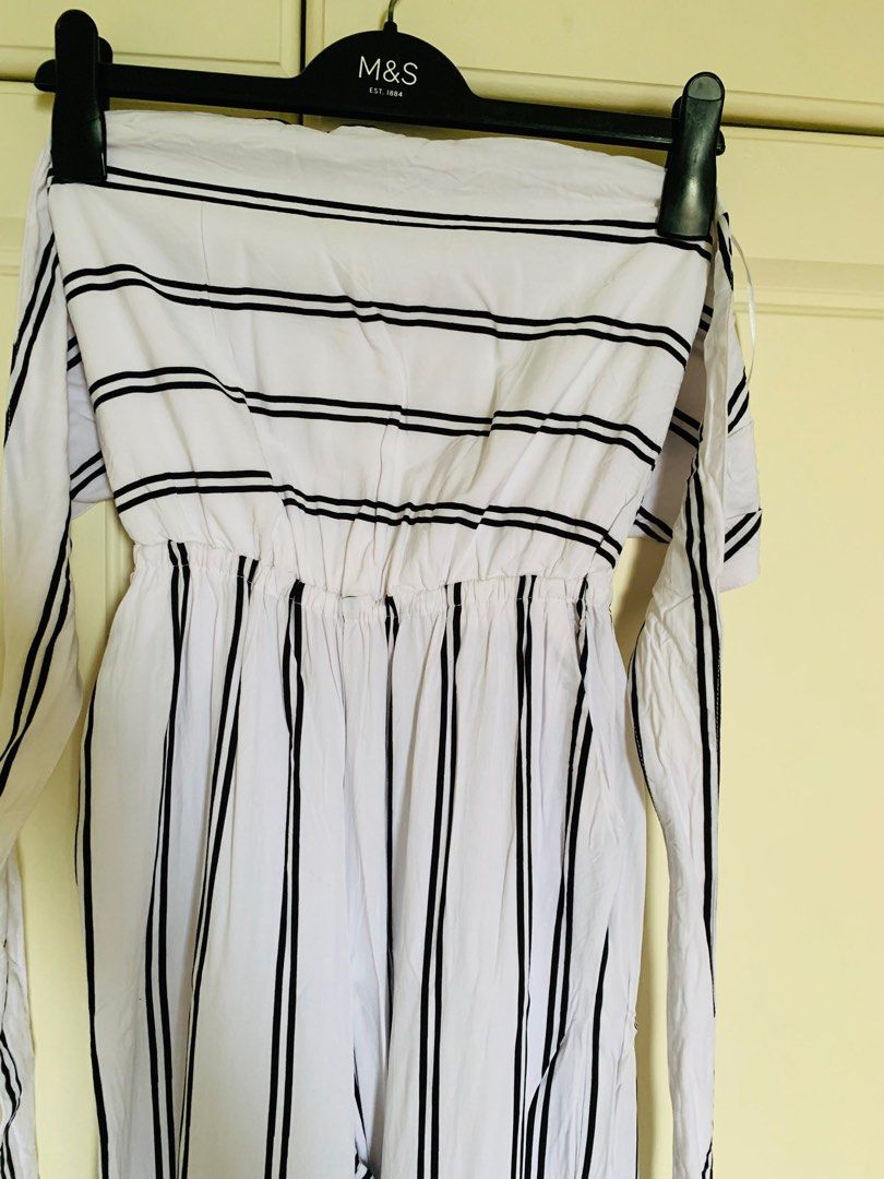 Jump suit - black strip, Women's Fashion, Dresses & Sets, Jumpsuits on ...
