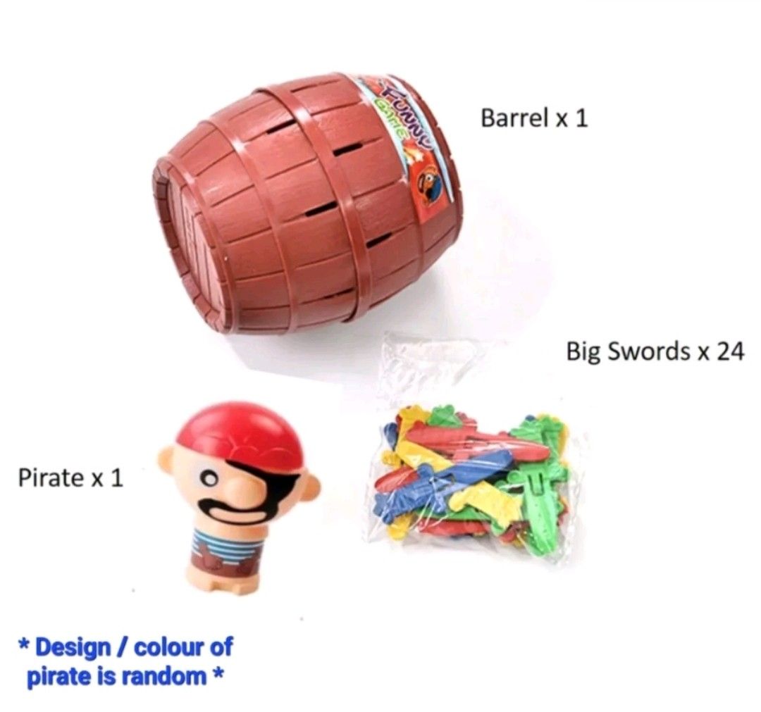 Jumping Pirate Barrel Game For Gathering 24 Swords Big Size, Hobbies ...