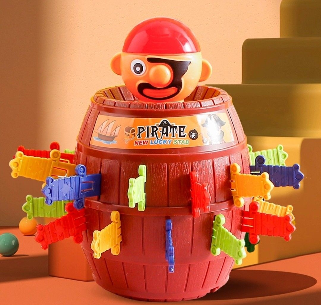 Jumping Pirate Barrel Game For Gathering 24 Swords Big Size, Hobbies ...