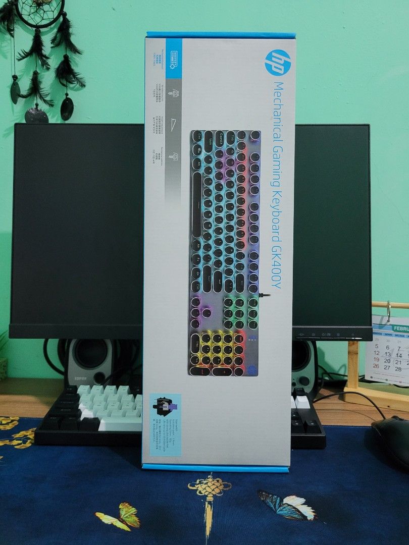 Keyboard HP GK400Y / Mechanical Gaming Keyboard, Elektronik, Komputer ...
