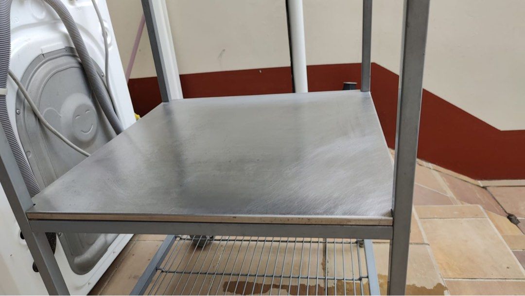 kitchen hawker aluminium cabin table with wheel, Furniture & Home ...