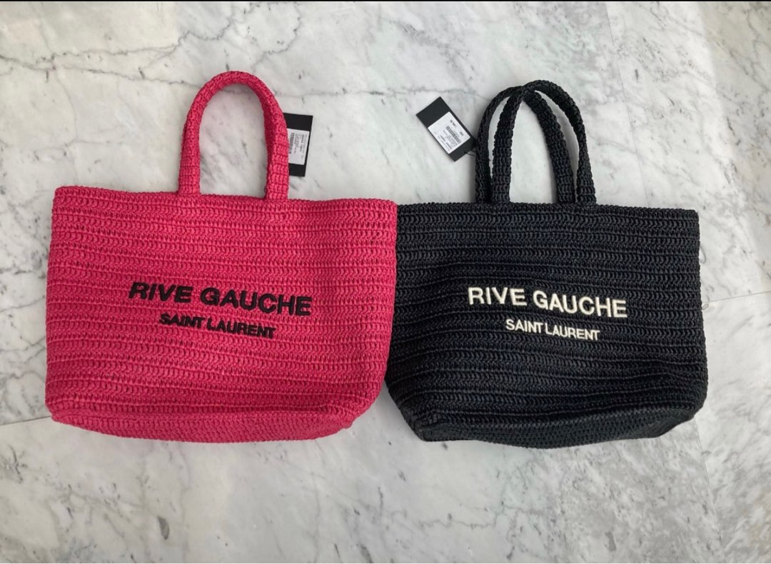 YSL raffia tote bag, Women's Fashion, Bags & Wallets, Tote Bags on ...