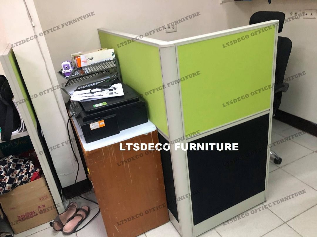 L TYPE WORKSTATION CUBICLE OFFICE FURNITURE AND PARTITION, Furniture ...
