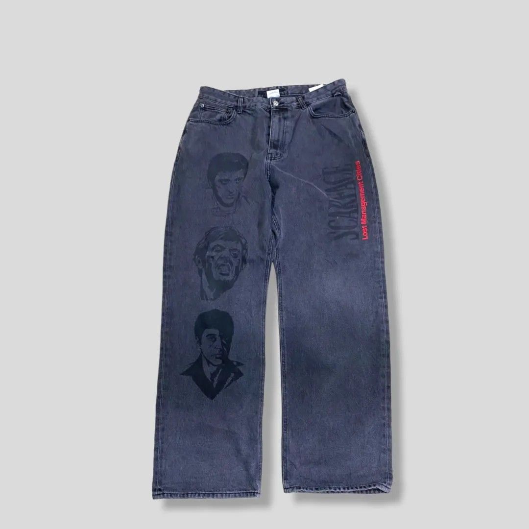 LMC X SCARFACE JEANS LONG PANTS, Fesyen Pria, Pakaian , Bawahan di Carousell