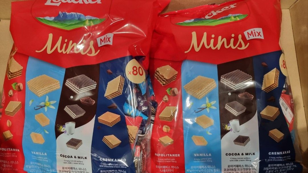 Loacker Mini Wafers 800g, Food & Drinks, Packaged & Instant Food on ...