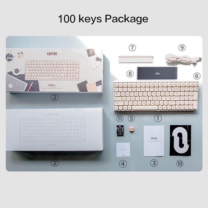 Lofree Keyboard 100key caps (can customize keycap), Computers & Tech ...