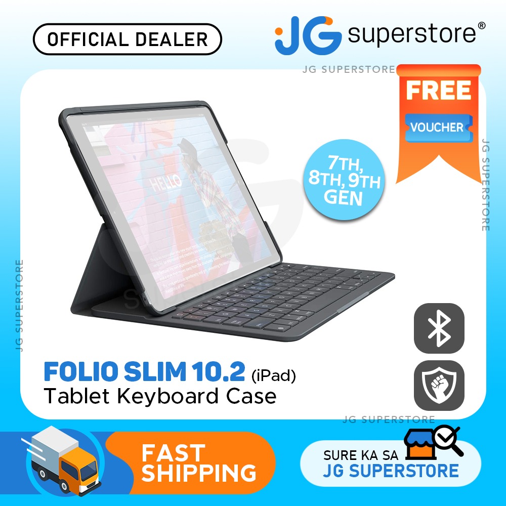 Logitech Slim Folio Protective Bluetooth Keyboard Case with Integrated ...