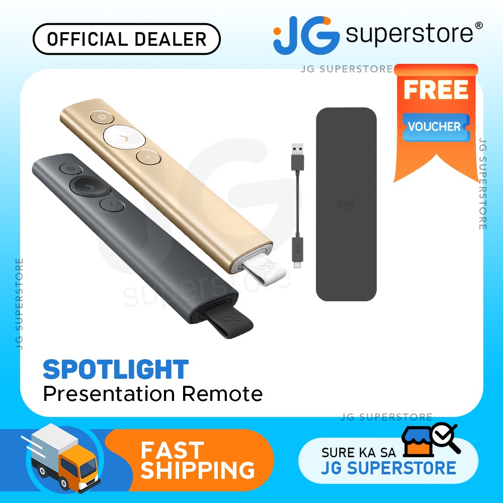 Logitech Spotlight Presentation Remote Advanced Digital Highlighting with Bluetooth, Universal ...