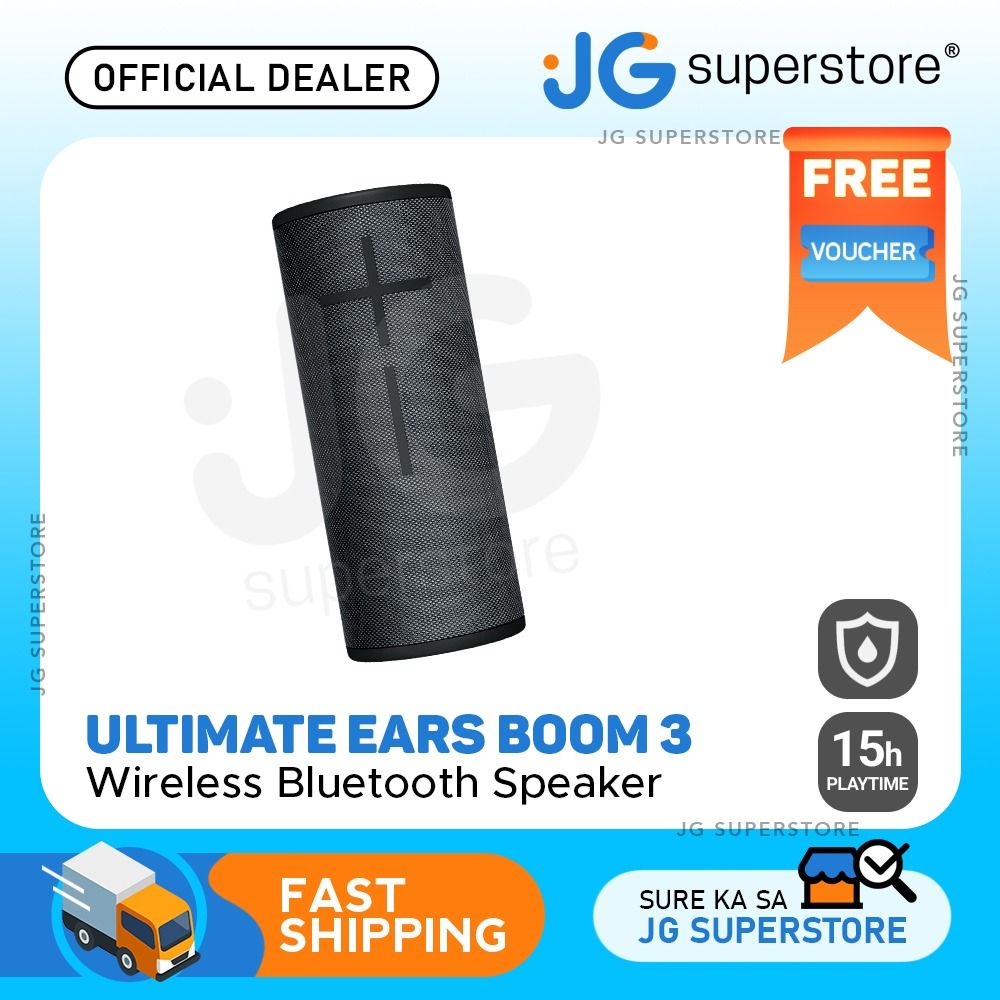Logitech Ultimate Ears Boom 3 Waterproof Bluetooth Wireless Speaker ...
