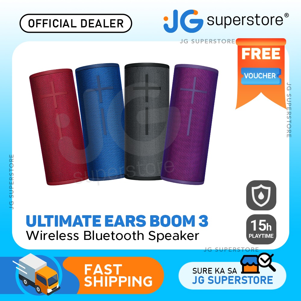 Logitech Ultimate Ears Boom 3 Waterproof Bluetooth Wireless Speaker ...