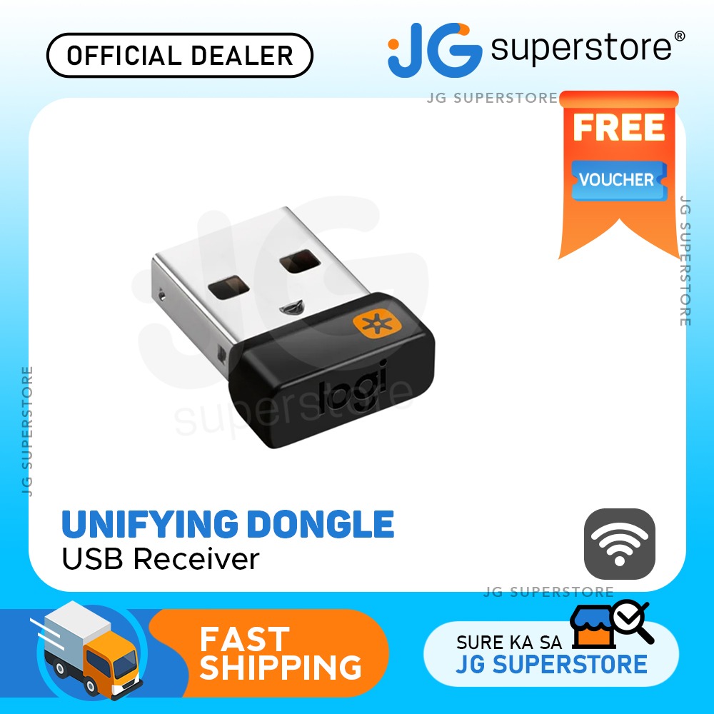 Logitech Unifying Receiver Dongle 2.4GHz Wireless Connect Up to 6 ...