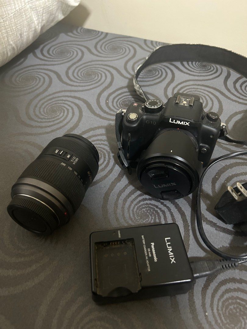 Lumix G10 with telephoto lens, Photography, Cameras on Carousell