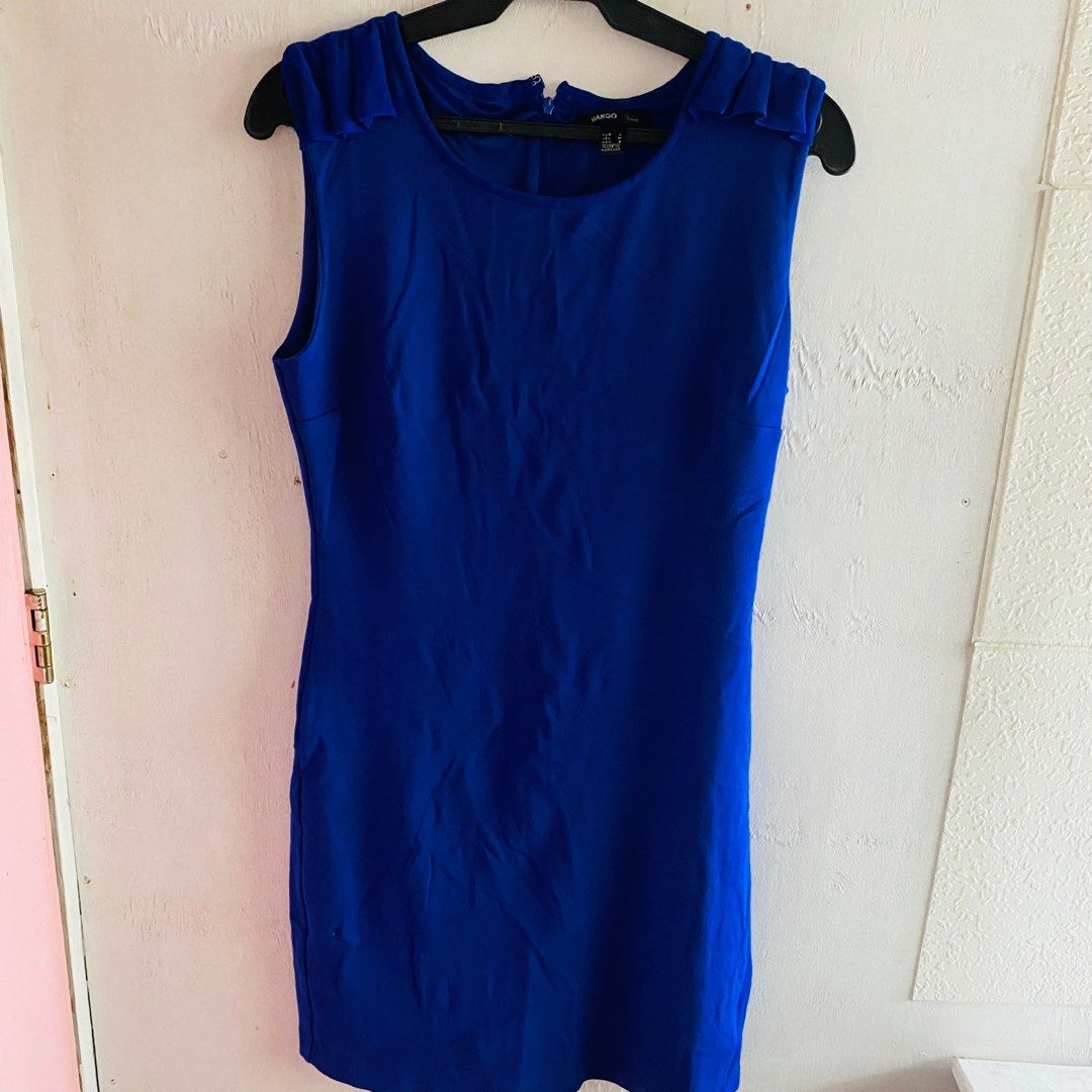 Mango Blue Dress Corporate Dress Smart Casual Dress, Women's Fashion ...
